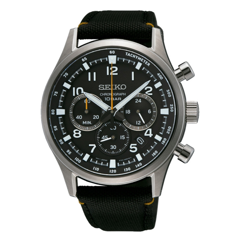 SSB449P1 Reloj Seiko para hombre cronógrafo en acero y nylon, esfera en ...
